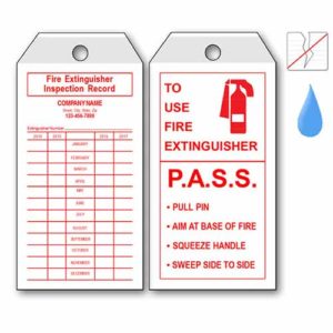 Fire Extinguisher Annual Tag - Maintenance