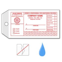 Fire Hose Inspection & Test Record Tag: Sprinkler Tags | TagandLabel.com