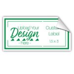 1.5x3 Inch Labels: Custom Printed One Color Labels