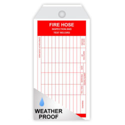 Fire Hose Inspection & Test Record Tag
