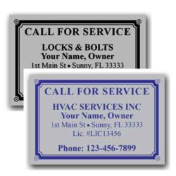 Silver Service Call Labels - Custom Labels | Tag&Label.com