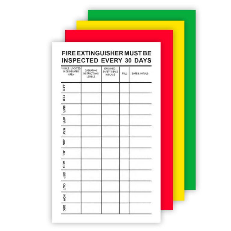 Fire Extinguisher 30 Day Inspection Label | TagandLabel