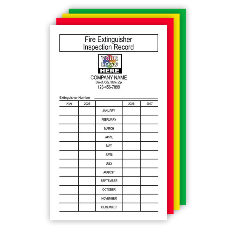 Fire Extinguisher Annual Inspection Record Label | TagandLabel