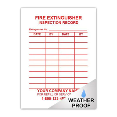 Fire Extinguisher Inspection Record Labels | TagandLabel